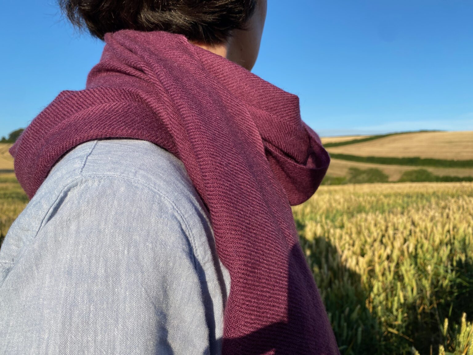 Plum Fairtrade Cashmere Shawl - Wild Wool